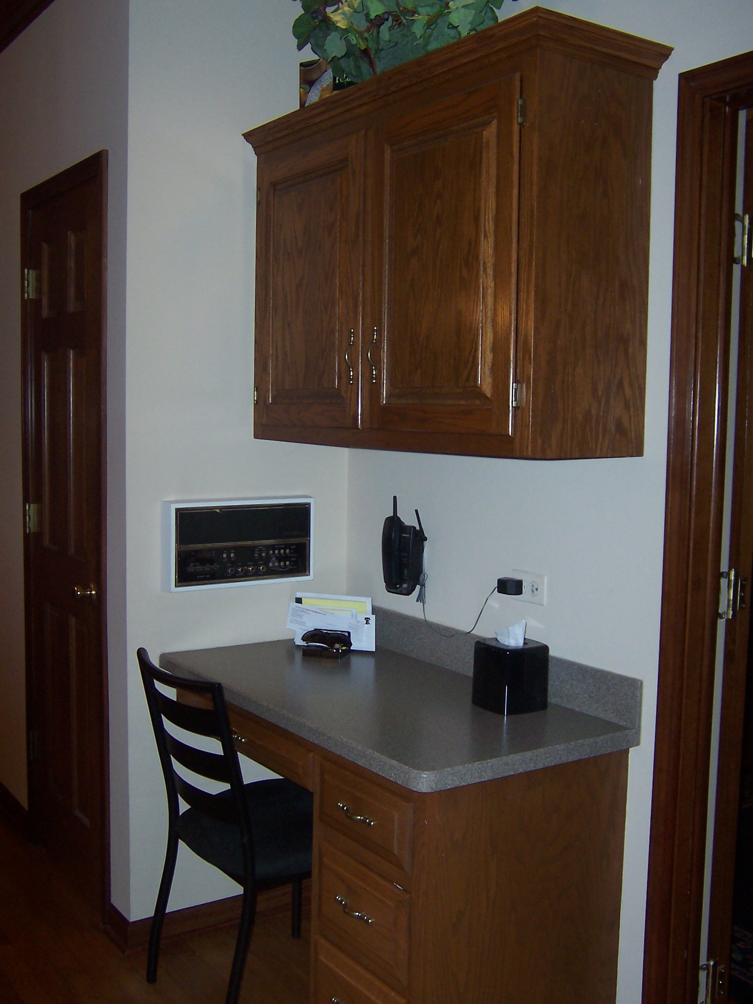 9 Before desk and old fashion intercom - The Kitchen Master